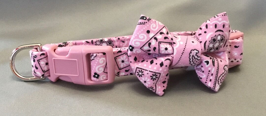 Bayou Angel Light Pink Paisley Bandana Dog Collar With Optional ...