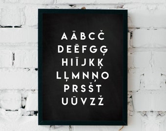Serbian Alphabet Poster Cyrillic Educational Serbian Wall - Etsy