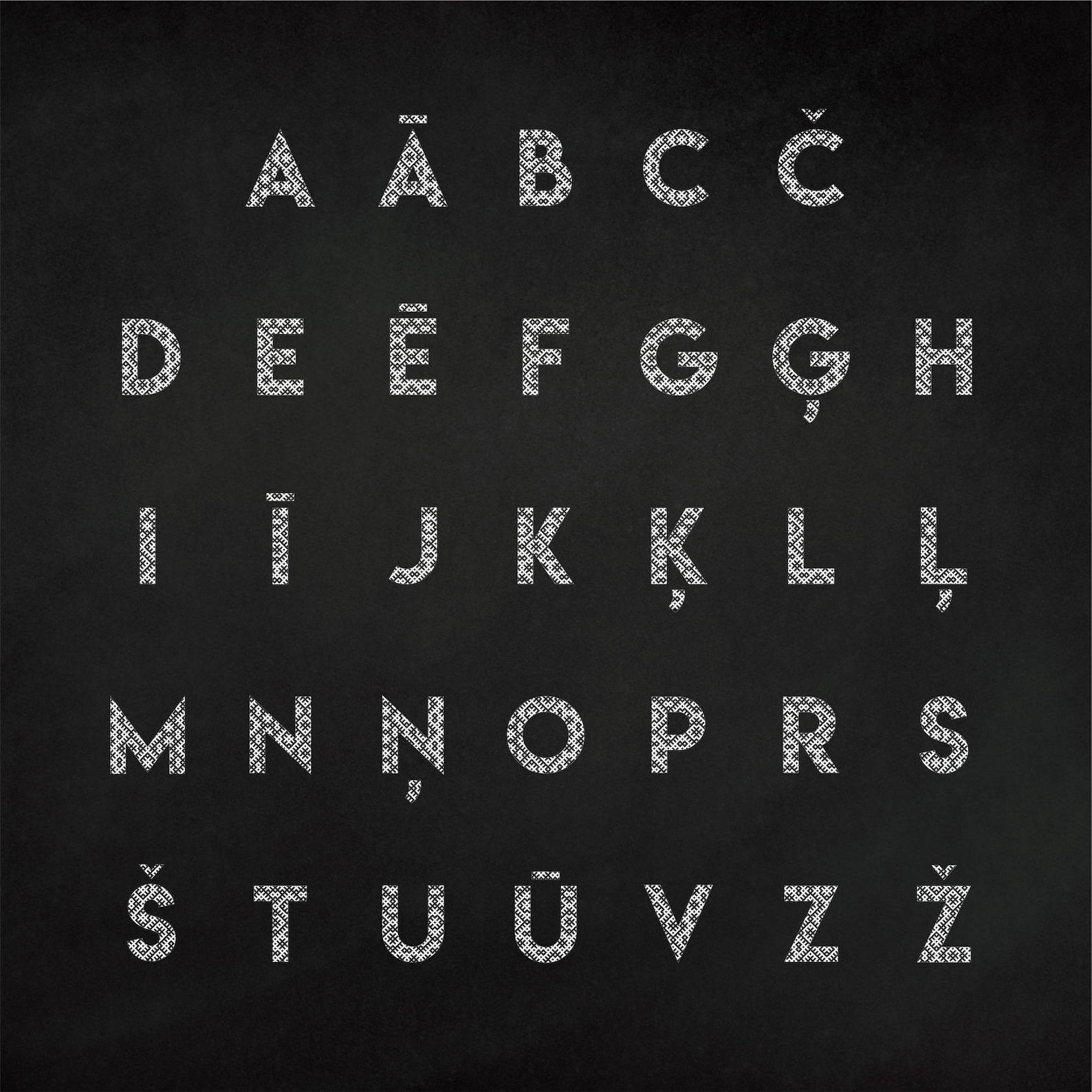 Latvian Alphabet Letters in Traditional Latvian Ornament - Etsy