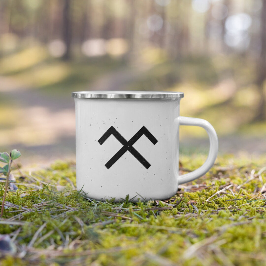 JUMIS Latvian Enamel Mug With Ethnic Symbol - Etsy UK