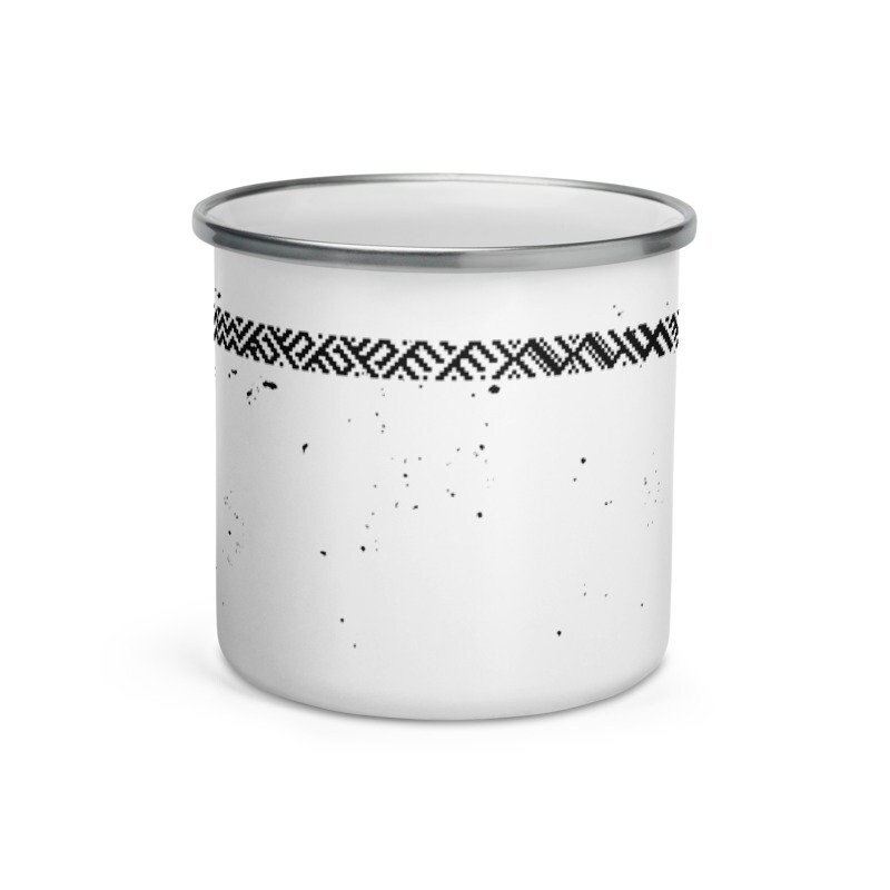 Camping Enamel Mug Baltic Fire Signs Baltu Uguns Zīmes, Uguns Zīmju ...