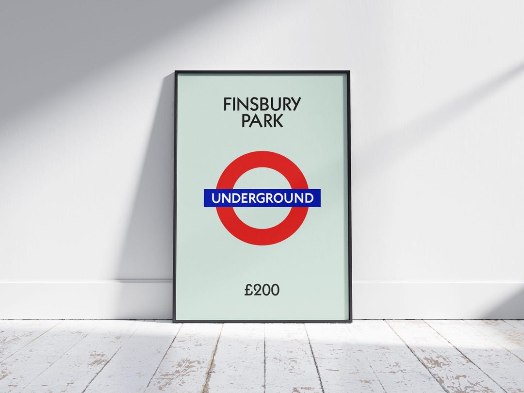 Personalised Monopoly Train Station Print / Underground Poster - Etsy
