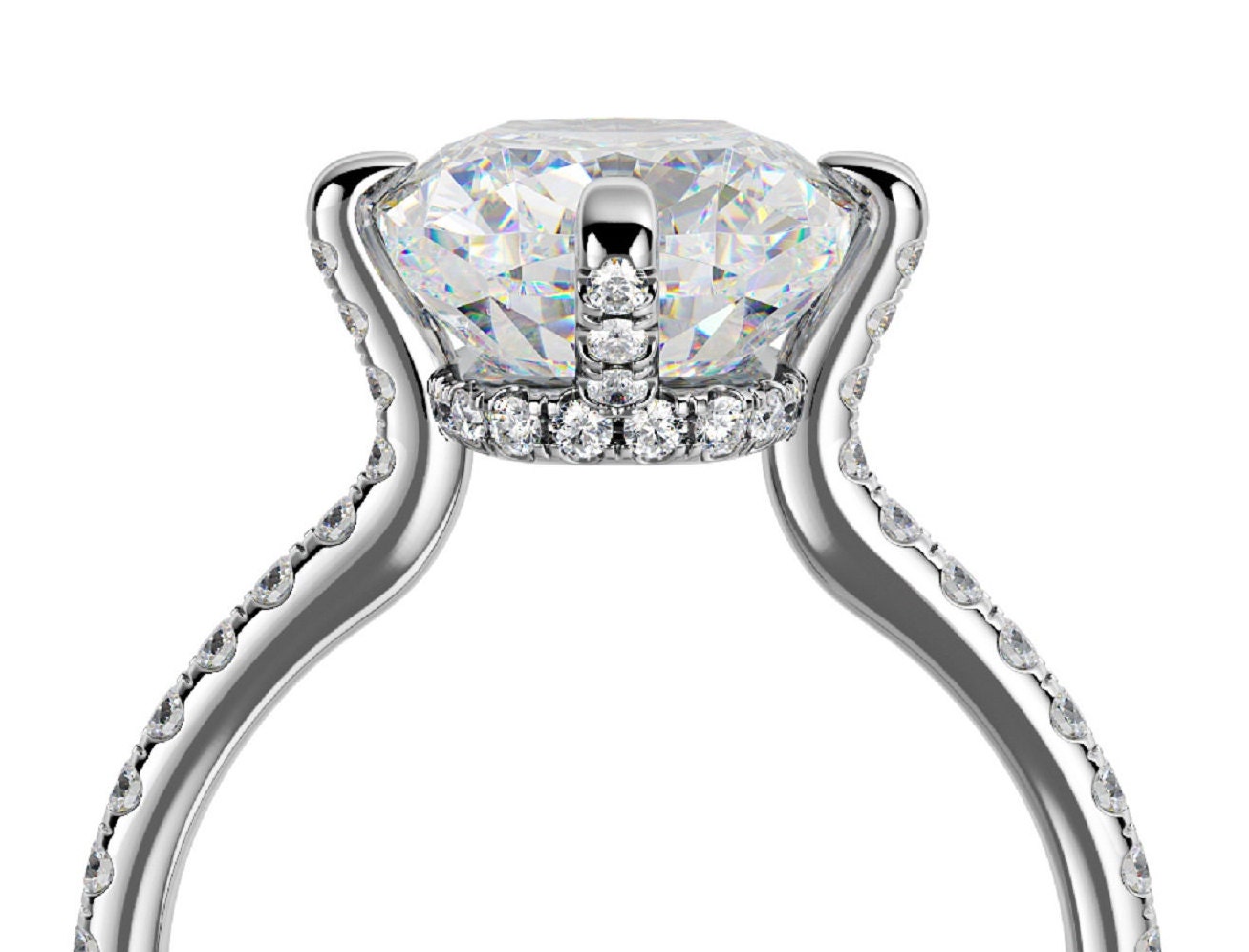1.3 Carat Elongated Cushion Shape Natural Diamond Engagement - Etsy