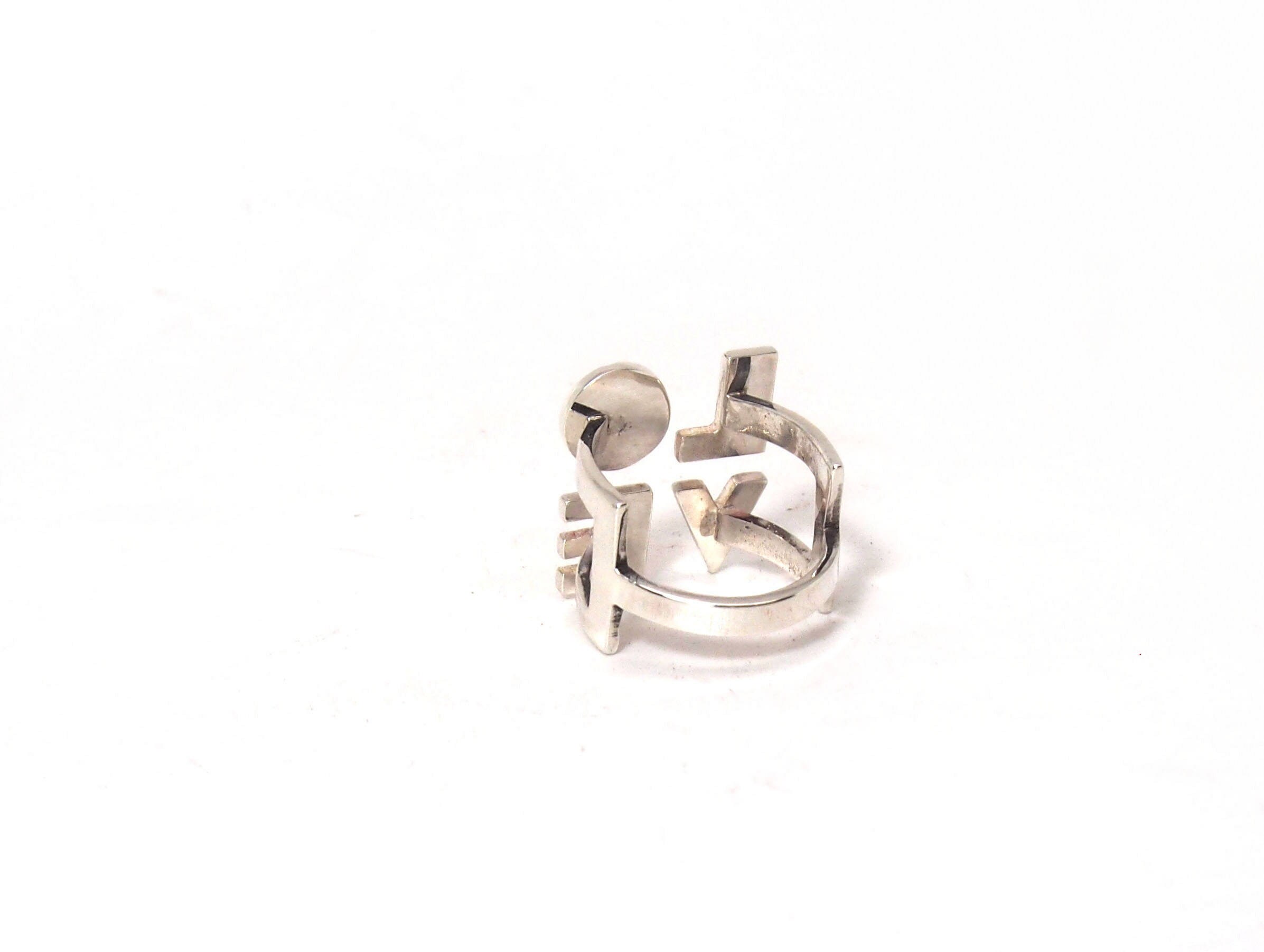 Love Ring. Sterling Silver Ring. Letters Jewelry. Adjustable - Etsy