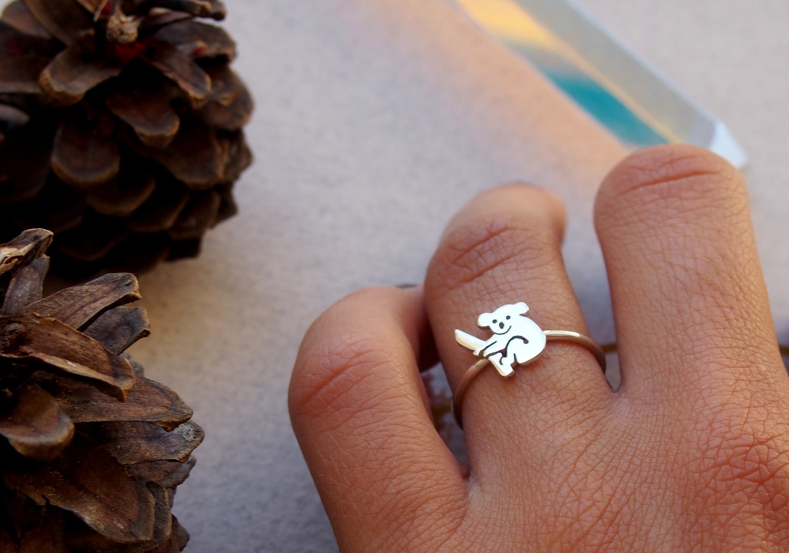 Koala.sterling Silver Ring.australian | Etsy