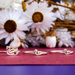 Swang.duckling.sterling Silver Ring.duck.gift for Daugther.gift for Mom ...