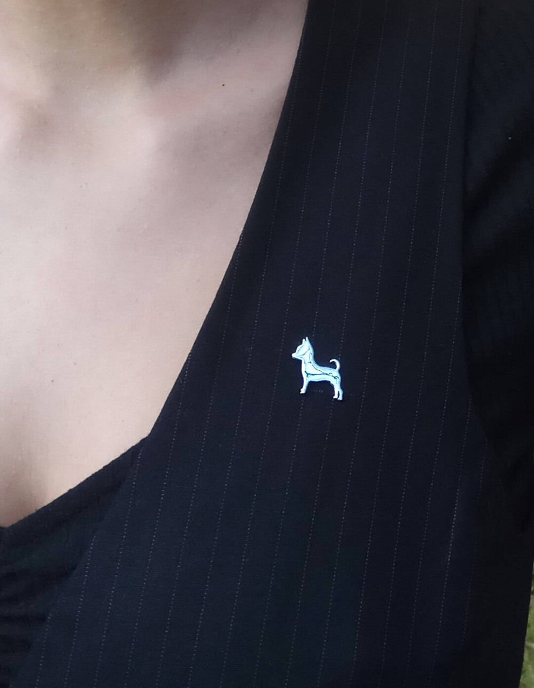 Dog Lapel Pin.chihuhua.sterling Silver Dog.pet Jewelry.puppy Jewelry ...
