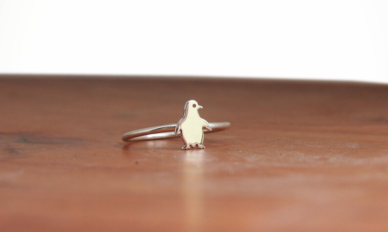 Penguin.sterling Silver Ring.mother Gift.mother and Baby.wife - Etsy