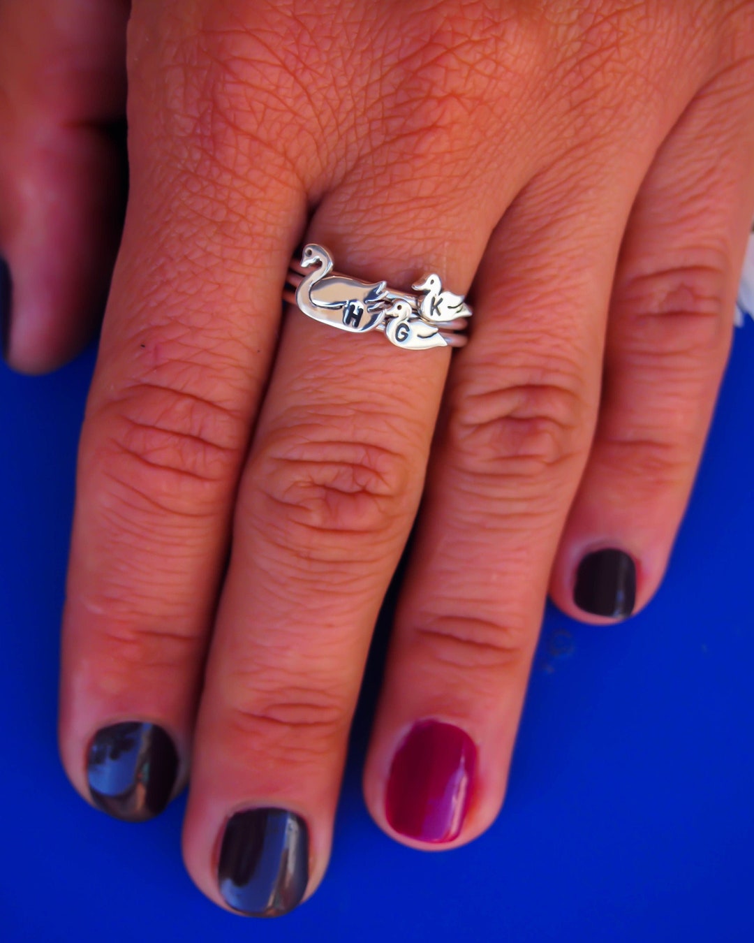 Swang.duckling.sterling Silver Ring.duck.gift for Daugther.gift for Mom ...