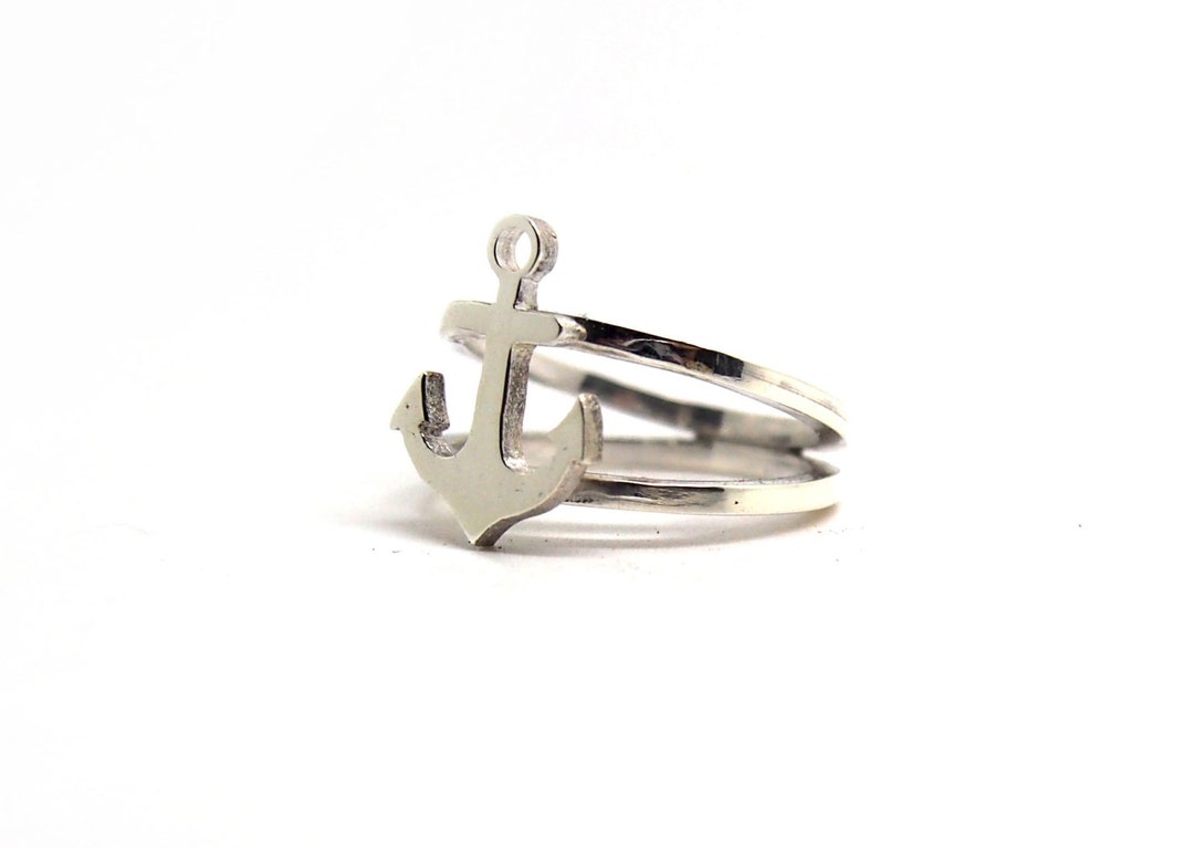 ANILLO ANCLA Realizado En Plata De Ley 925 - Etsy