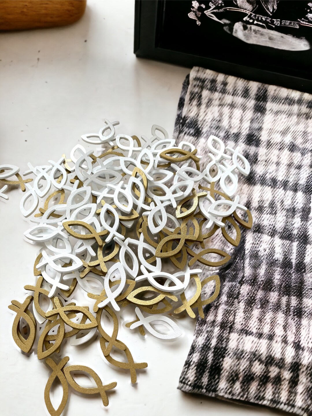 Pack of 120 Scattered Decorations Fish Table Decoration Communion ...