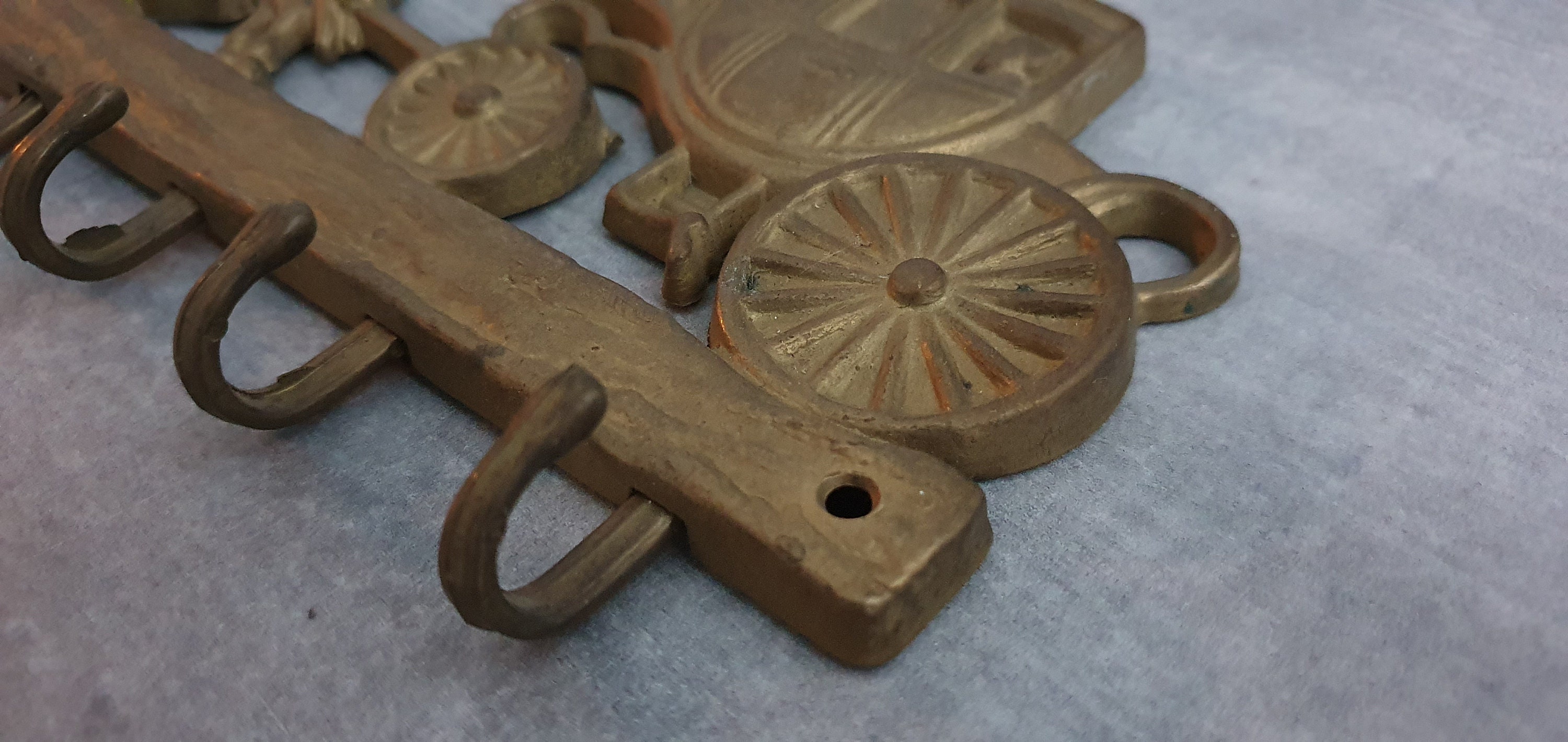 Brass Key Rack With 5 Hooks ACA7Q021E - Etsy