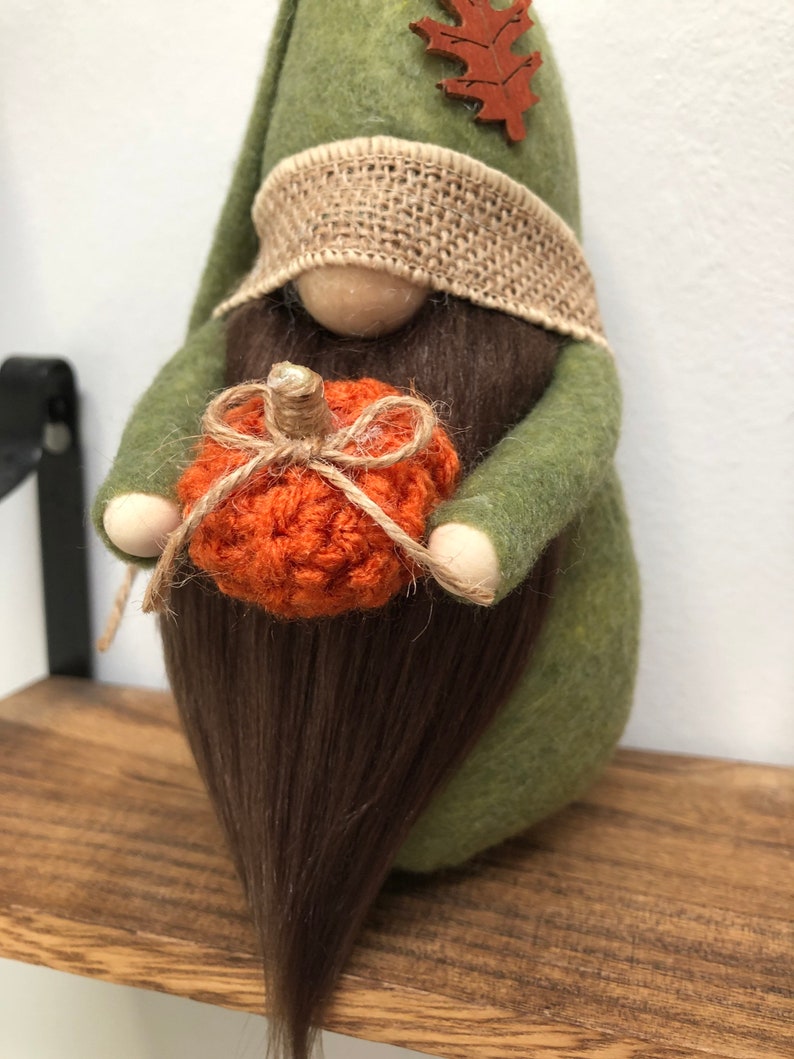 Fall Gnome Pumpkin Gnome Sage Green Gnome Fall Decor Gnome - Etsy