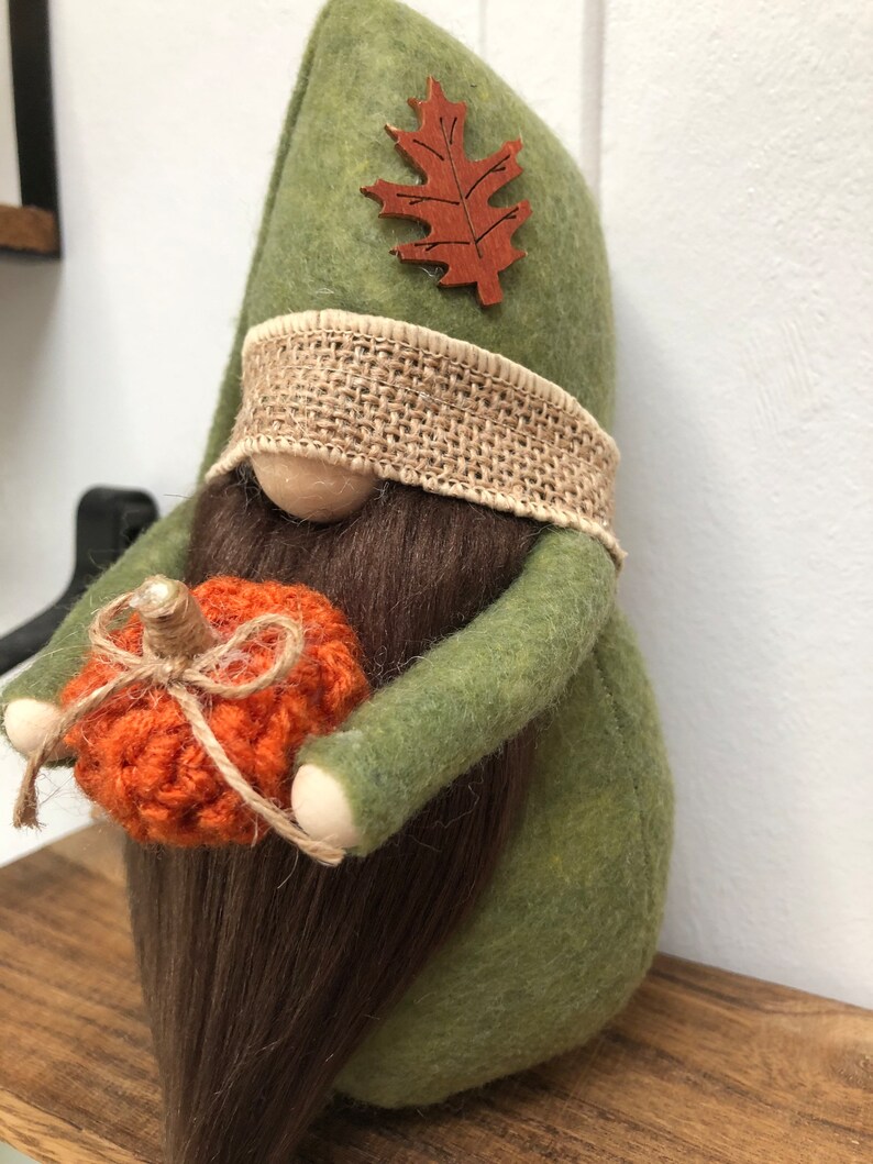 Fall Gnome Pumpkin Gnome Sage Green Gnome Fall Decor Gnome - Etsy