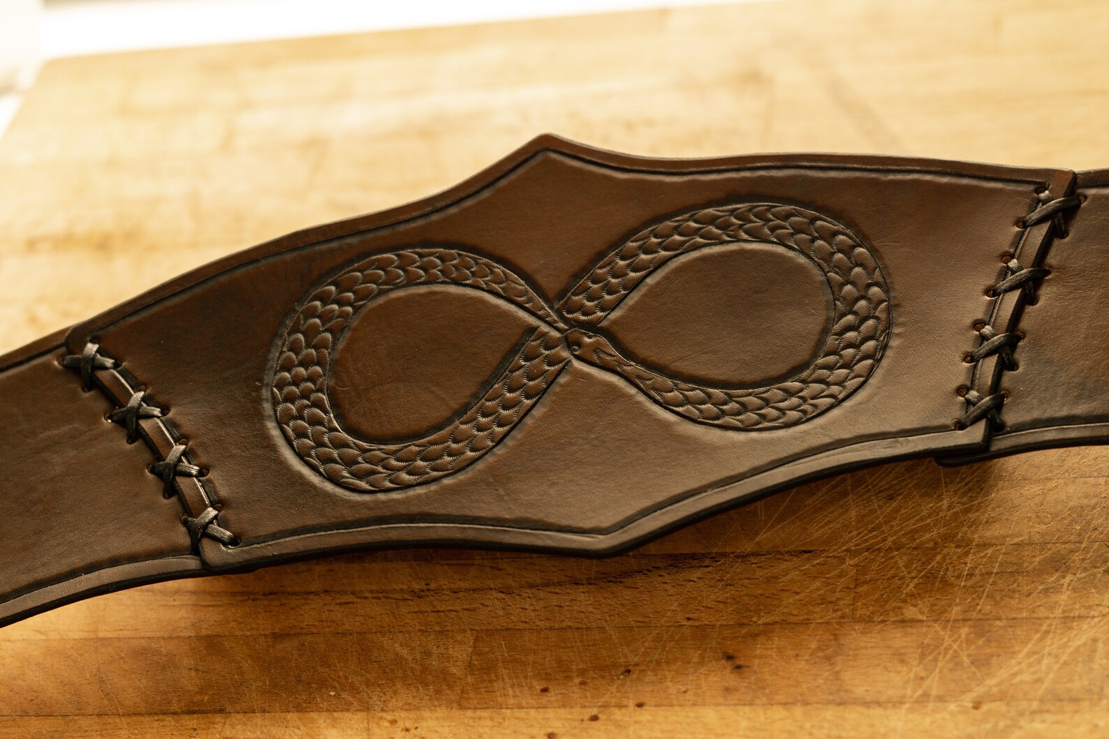 Ouroboros Leather Belt Corset Style Belt Waist Cincher - Etsy