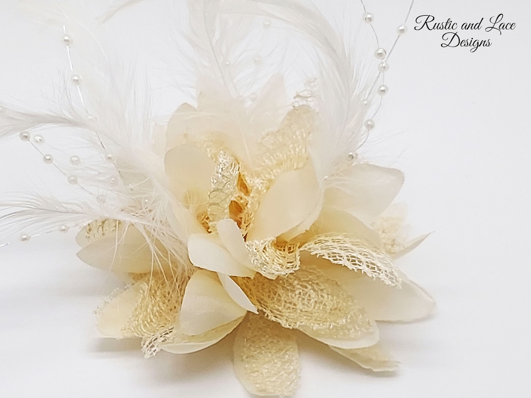 Ivory Cream Corsage for Wrist Dress Prom or Wedding With Satin - Etsy