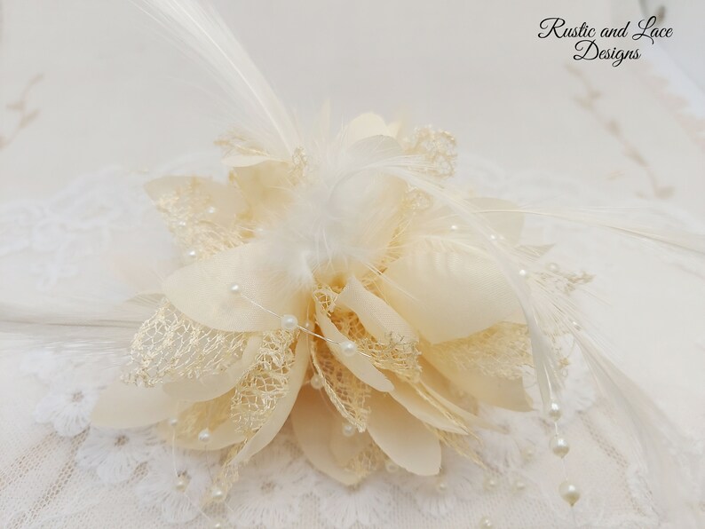 Ivory Cream Corsage for Wrist Dress Prom or Wedding With Satin - Etsy