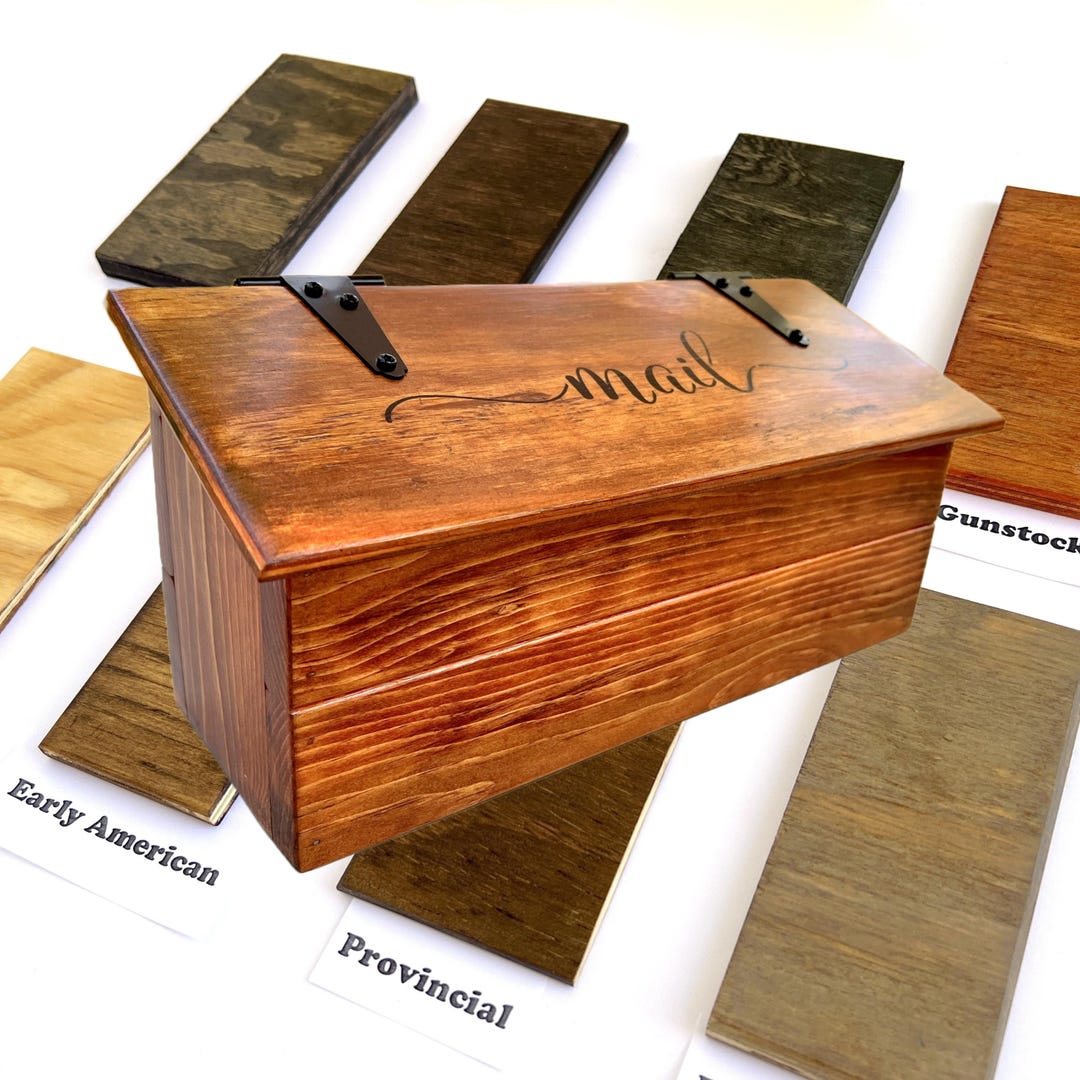 Hanging Mailbox With Custom Stain Choices, Wooden Mailbox for Porch. - Etsy