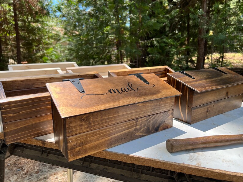 Farmhouse Rustic Mailbox Mailbox Wall Mount Hanging Mailbox - Etsy