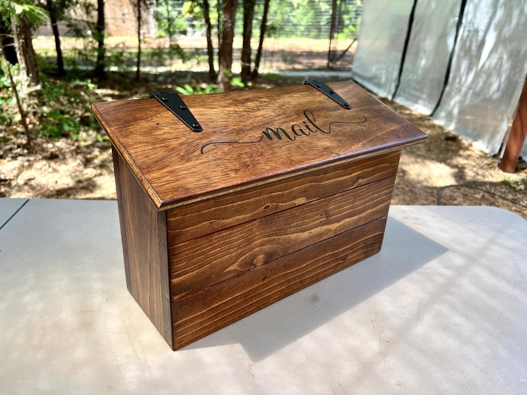 Hanging Mailbox, Vintage Wooden Mailbox for Porch Mount. - Etsy