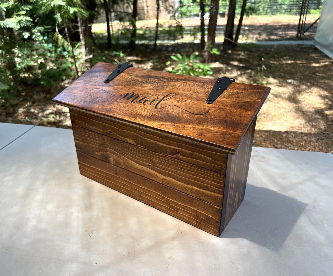 Hanging Mailbox, Vintage Wooden Mailbox for Porch Mount. - Etsy