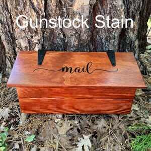 Hanging Mailbox With Custom Stain Choices, Wooden Mailbox for Porch. - Etsy