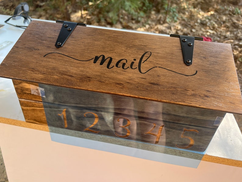 CUSTOM NUMBER Wooden Mailbox Farmhouse Rustic Wood Mailbox - Etsy