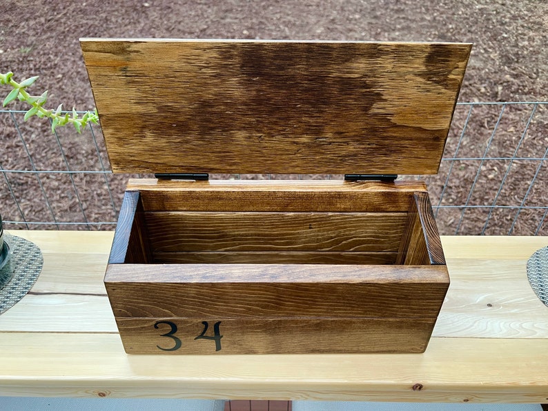 CUSTOM NUMBER Wooden Mailbox Farmhouse Rustic Wood Mailbox - Etsy