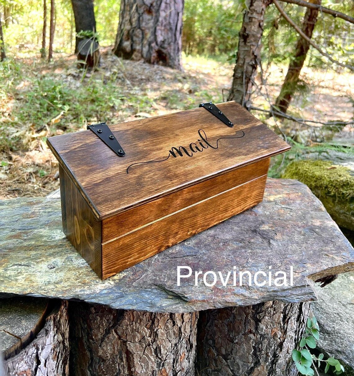 Hanging Mailbox With Custom Stain Choices, Wooden Mailbox for Porch. - Etsy
