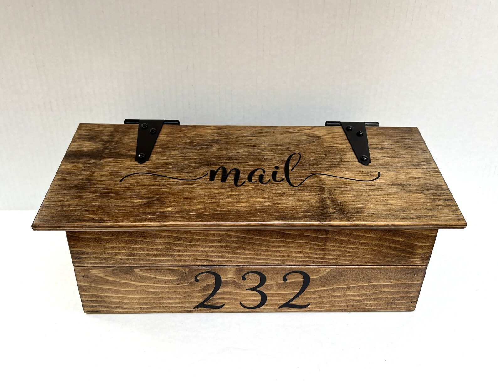 CUSTOM NUMBER Wooden Mailbox Farmhouse Rustic Wood Mailbox - Etsy