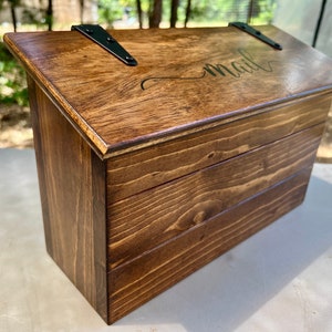 Hanging Mailbox, Vintage Wooden Mailbox for Porch Mount. - Etsy