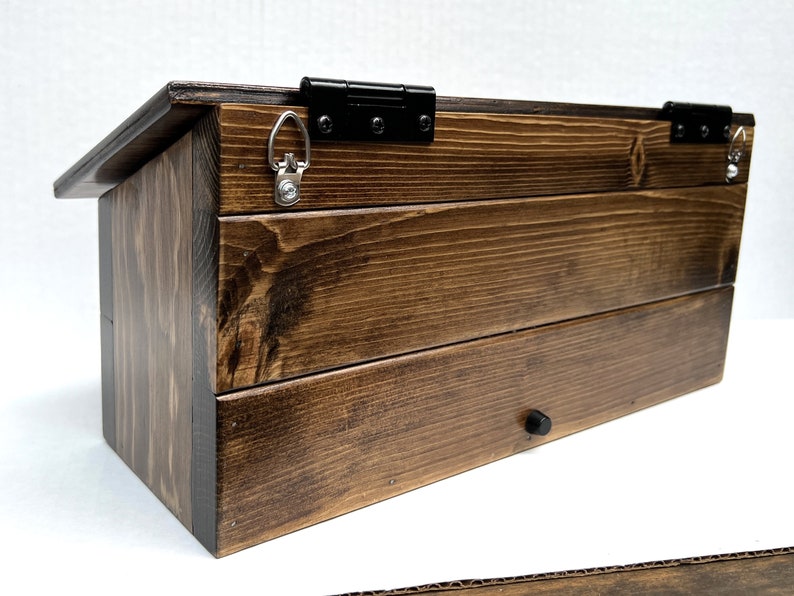 CUSTOM NUMBER Wooden Mailbox Farmhouse Rustic Wood Mailbox - Etsy