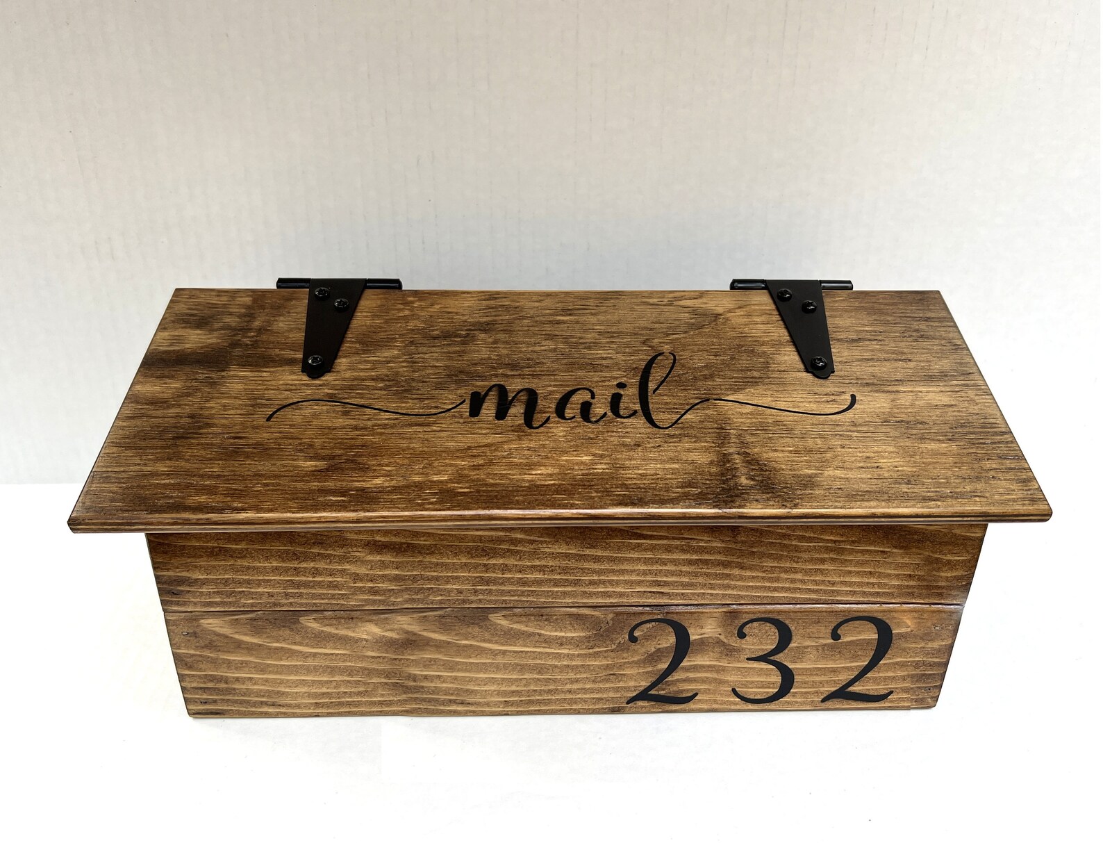 CUSTOM NUMBER Wooden Mailbox Farmhouse Rustic Wood Mailbox - Etsy