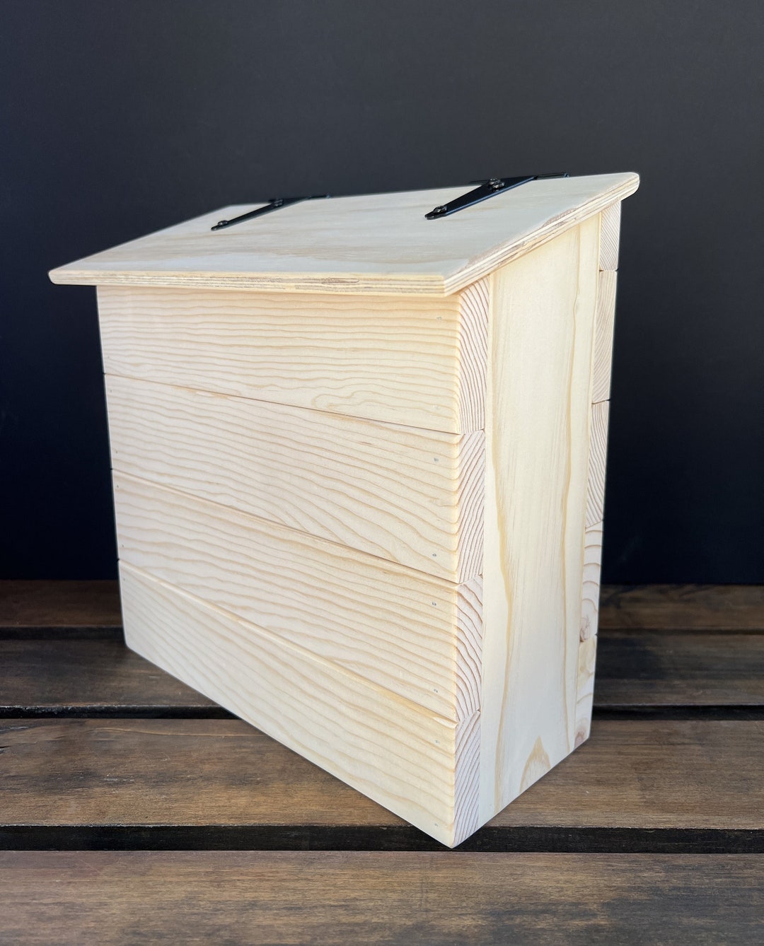 Tall Wooden Wall Mount Mailbox Unfinished, Ready to Paint or Stain. - Etsy