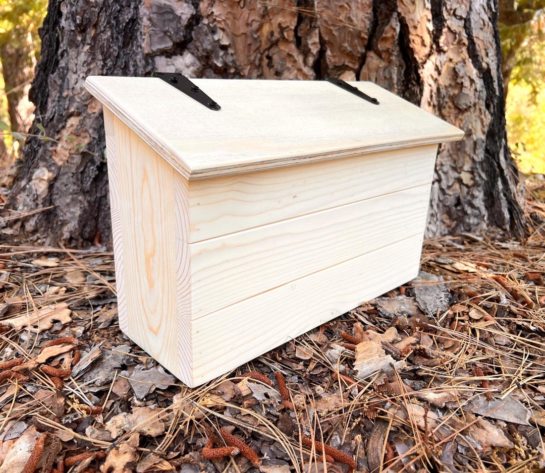 Mailbox Wall Mount, Wooden Hanging Mailbox for Letters, Unstained. - Etsy