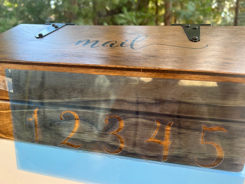 CUSTOM NUMBER Wooden Mailbox Farmhouse Rustic Wood Mailbox - Etsy