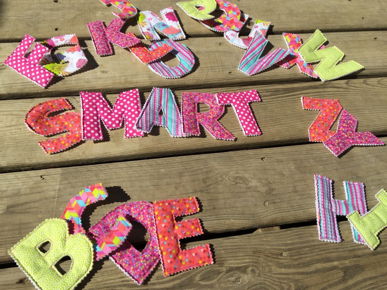 Handmade Fabric Alphabet Letters-unique Gift for a Baby Shower ...