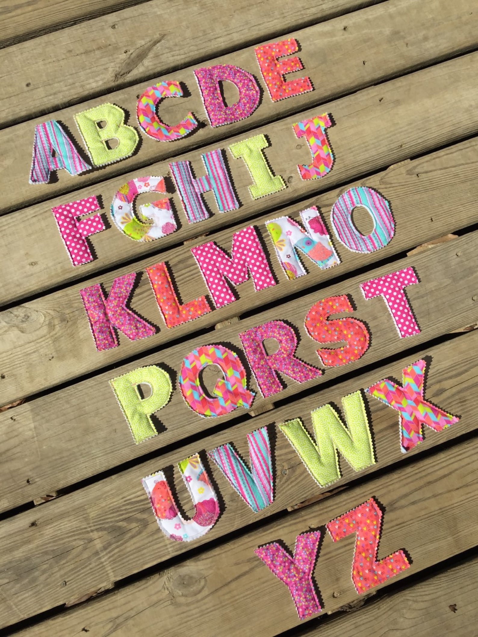 Handmade Fabric Alphabet Letters-unique Gift for a Baby Shower ...