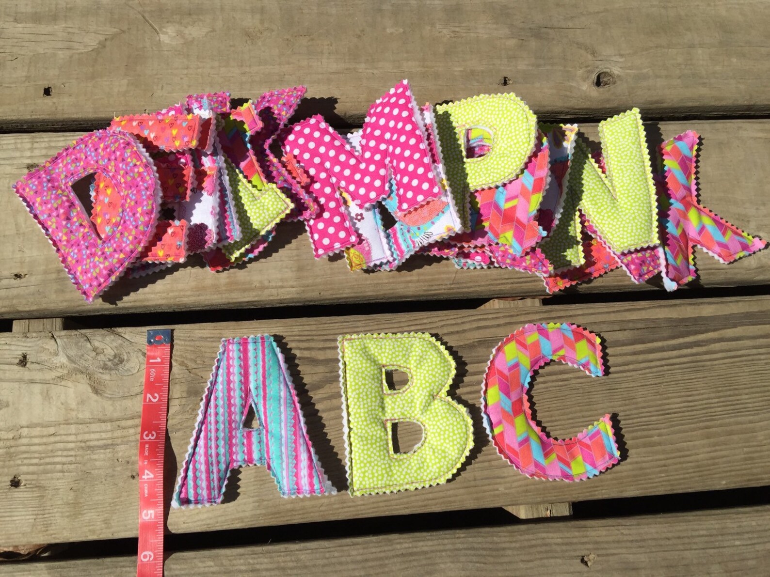 Handmade Fabric Alphabet Letters-unique Gift for a Baby Shower ...