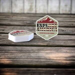 Explore America Mountains Sticker - Etsy