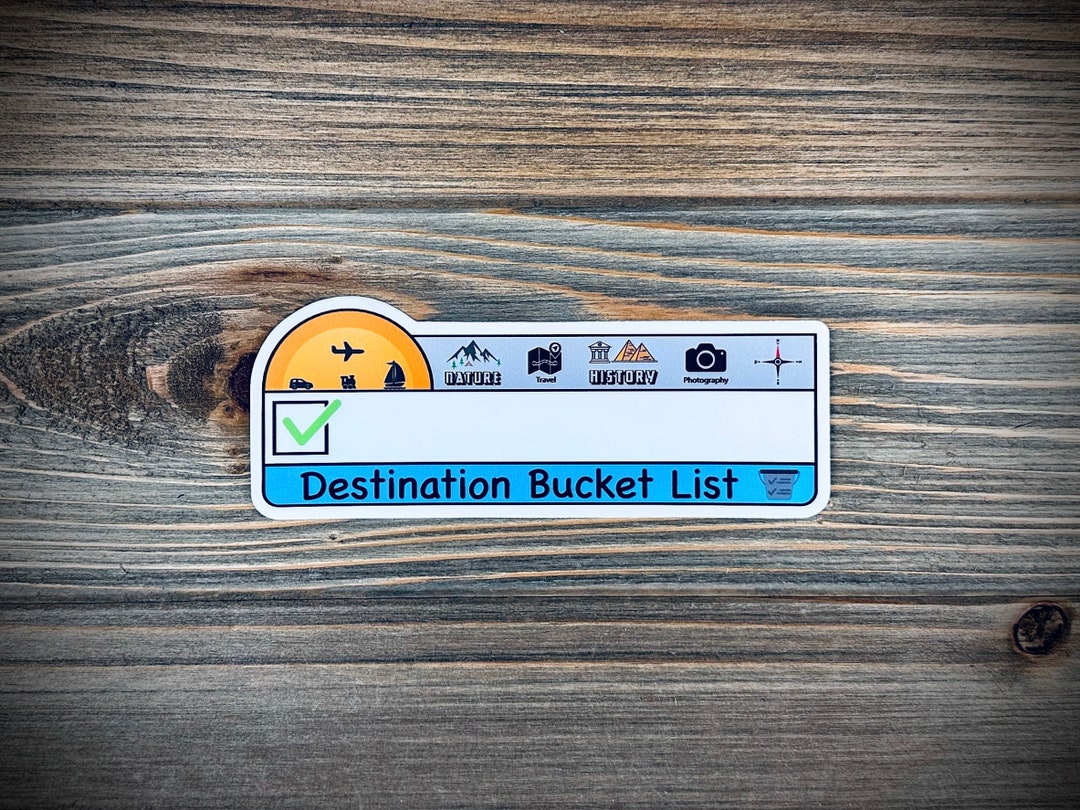 Destination Bucket List Sticker - Etsy