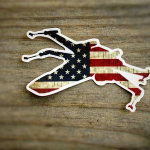 X-wing American Flag Fighter Sticker - Etsy