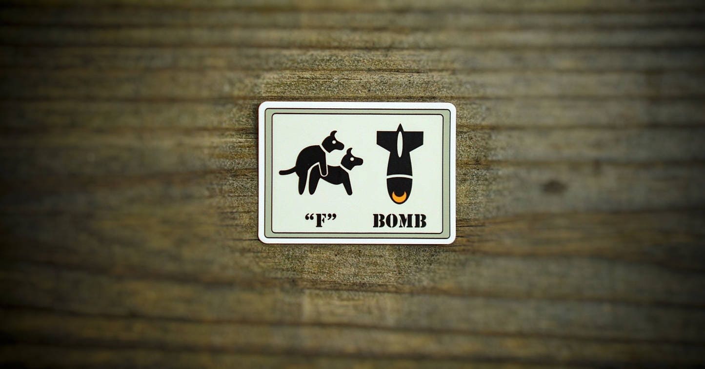 Tac-Sign: F Bomb sticker | Etsy