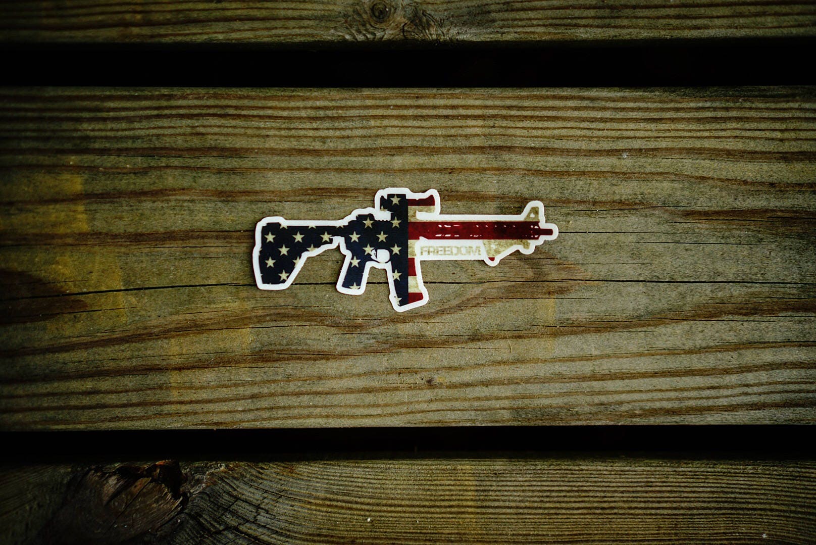 Battle Worn Freedom Rifle Sticker - Etsy