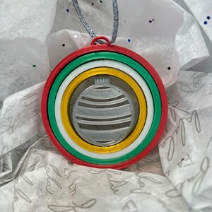 Unique 3D Printed Gyroscopic Christmas Ornament - Handcrafted Holiday ...