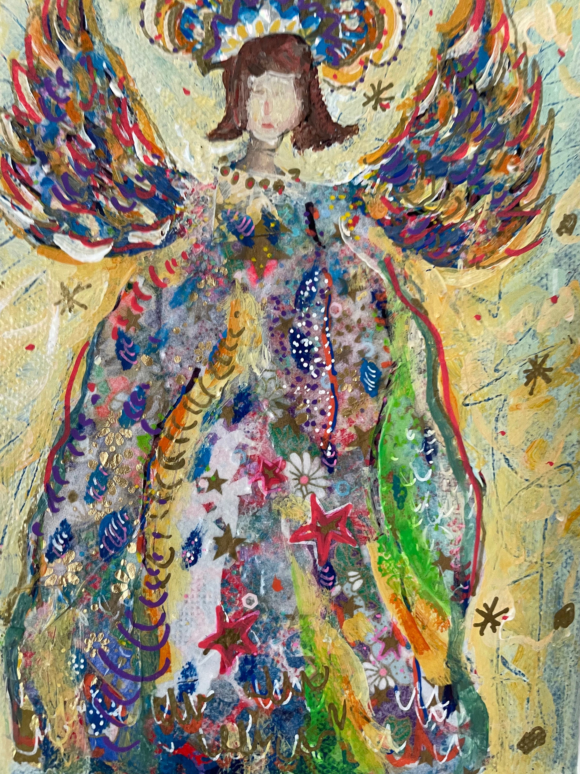 Angel Jenny Acrylic on Canvas 15 by 21 Cms - Etsy