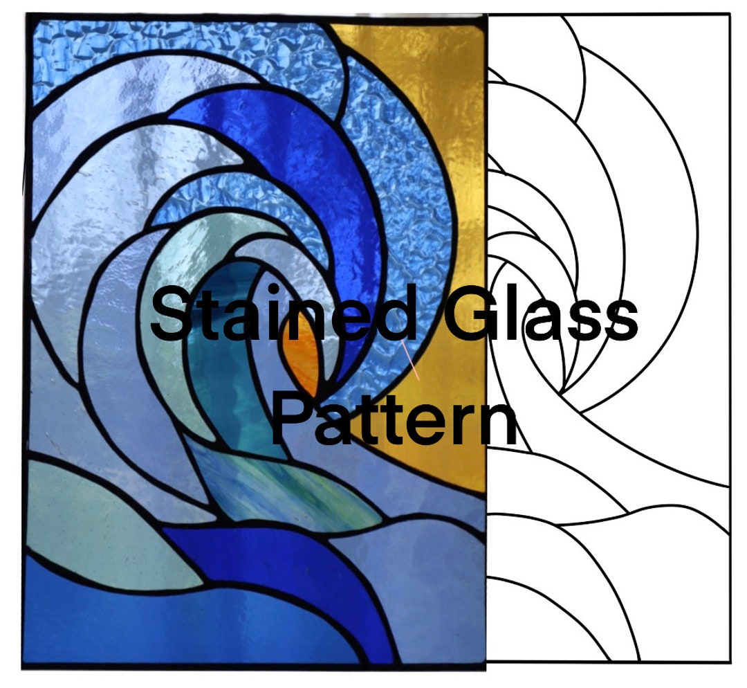 Stained Glass Wave Pattern - Etsy