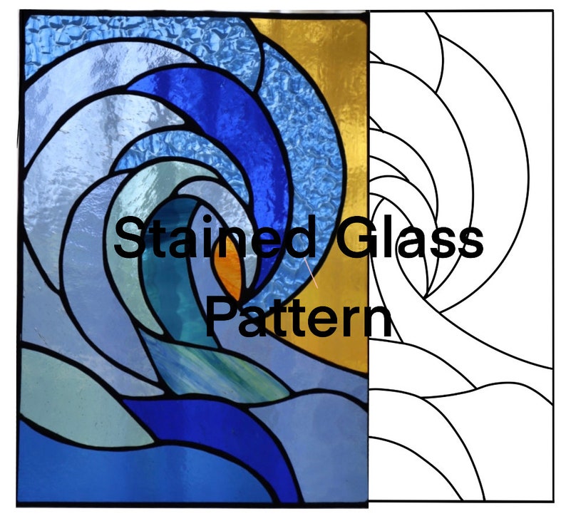 Stained Glass Wave Pattern - Etsy