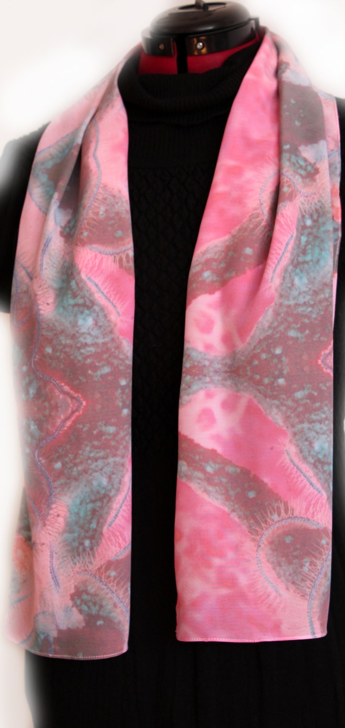 Silk Scarf Coral Reef Scarf Custom Designed Fabric Coral Reef ...