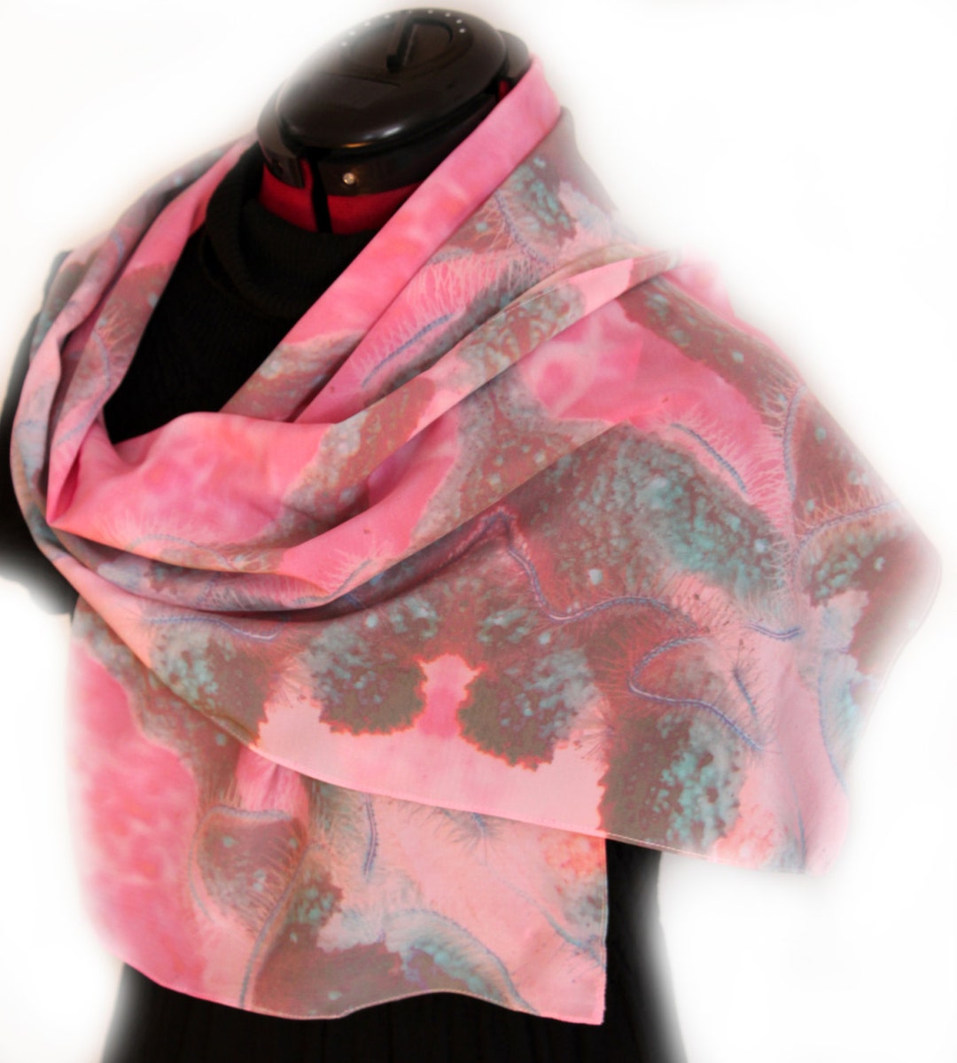 Silk Scarf Coral Reef Scarf Custom Designed Fabric Coral Reef ...
